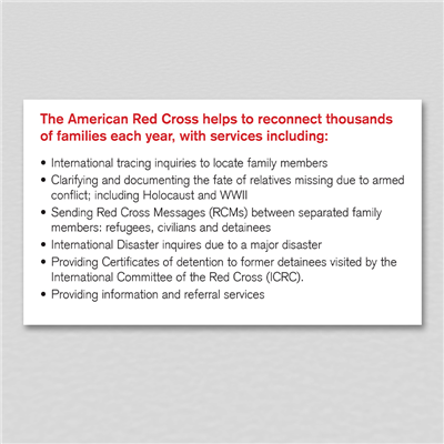 American Red Cross Business Card Restoring Family Double Sided